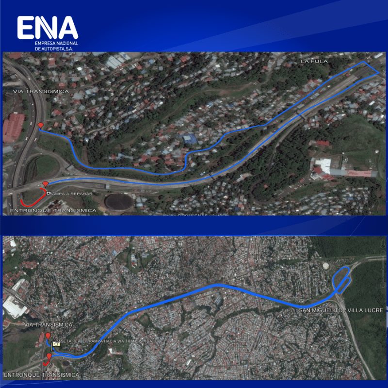 ENA anuncia desvíos en rampa del Corredor Norte con vía Transístmica ...