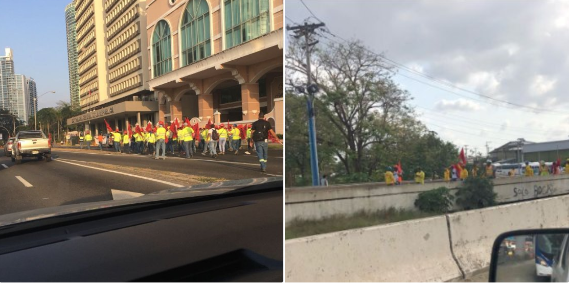 Suntracs cumple tres días de protestas en varios puntos de la capital ...